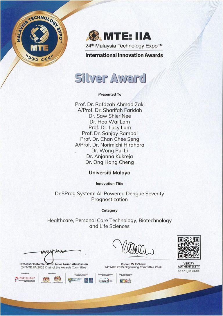 【research】DeSProg being awarded “Silver“ at the Malaysia Technology ...
